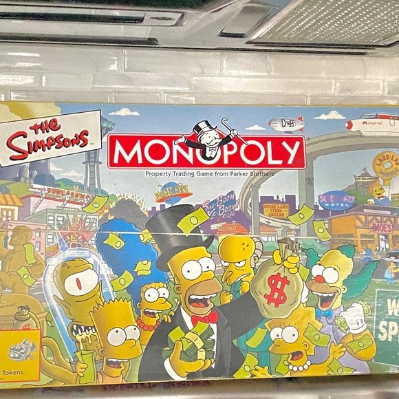 Hasbro | Games | The Simpsons Monopoly Board Game Complete Hasbro 20 ...